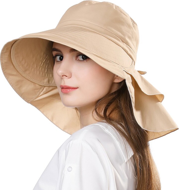 Comhats Ladies Sun Hats for Women Summer UV Protection Sunhats Wide ...