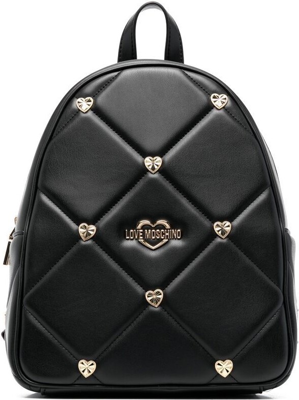 Love Moschino Logo-Plaque Quilted Backpack - ShopStyle