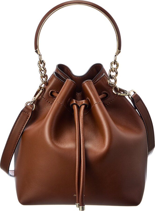 Jimmy Choo Bon Bon Leather Bucket Bag - ShopStyle