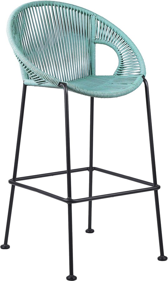 Global Pronex Acapulco 26" Indoor Outdoor Steel Bar Stool with Grey ...
