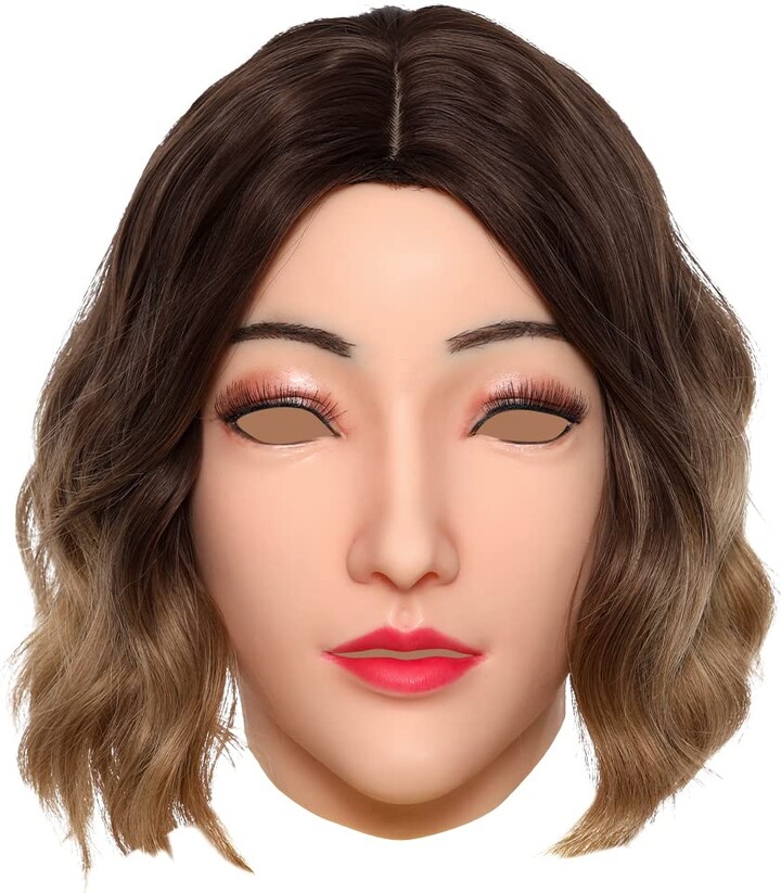 Minaky Silicone Female Head Mask Realistic Hand Made Soft Face for ...