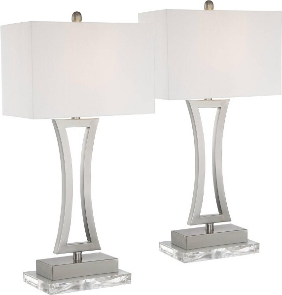 360 Lighting Roxie Modern Table Lamps Set of 2 with Clear Acrylic ...