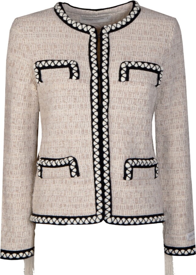 The Extreme Collection - Alpaca And Merino Wool Fringed Tweed Jacket ...