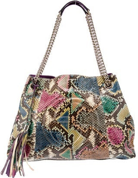 Gucci Python Medium Soho Chain Tote - ShopStyle Shoulder Bags