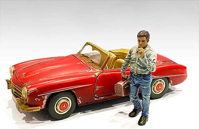 Auto Mechanic Chain Smoker Larry Figurine for 1/18 Scale Models by ...