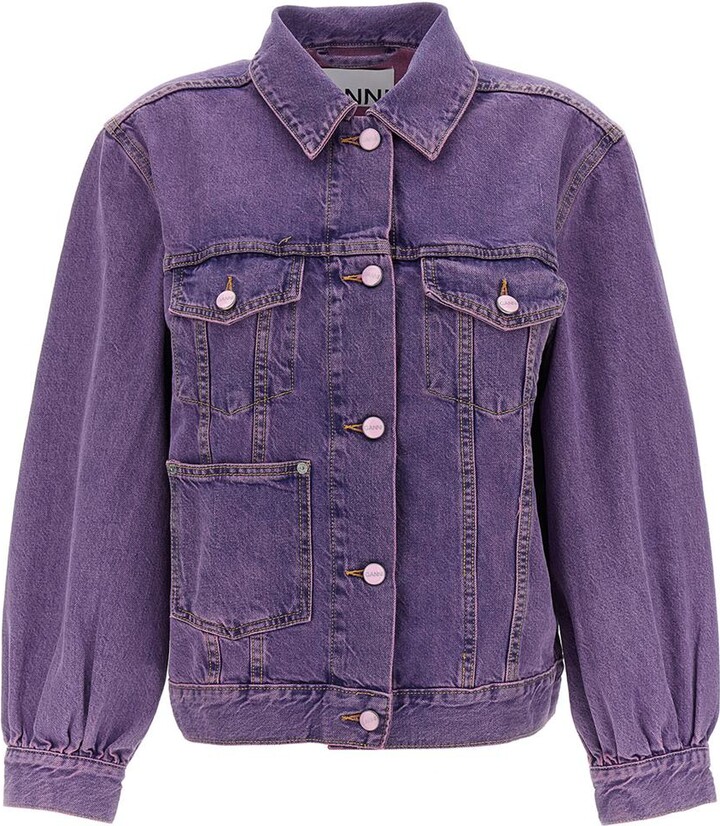 Ganni Overdyed Bleach jacket - ShopStyle