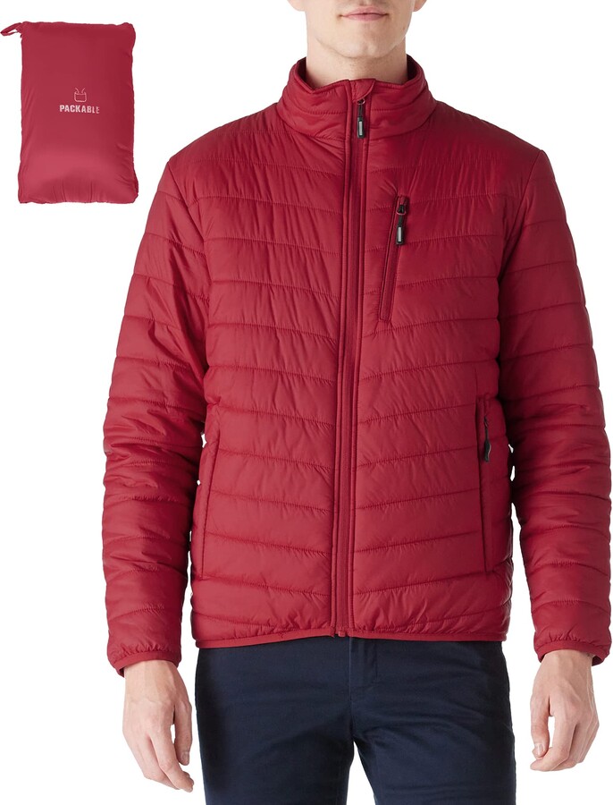 Outdoor Ventures Men's Lightweight Packable Puffer Winter Jacket ...