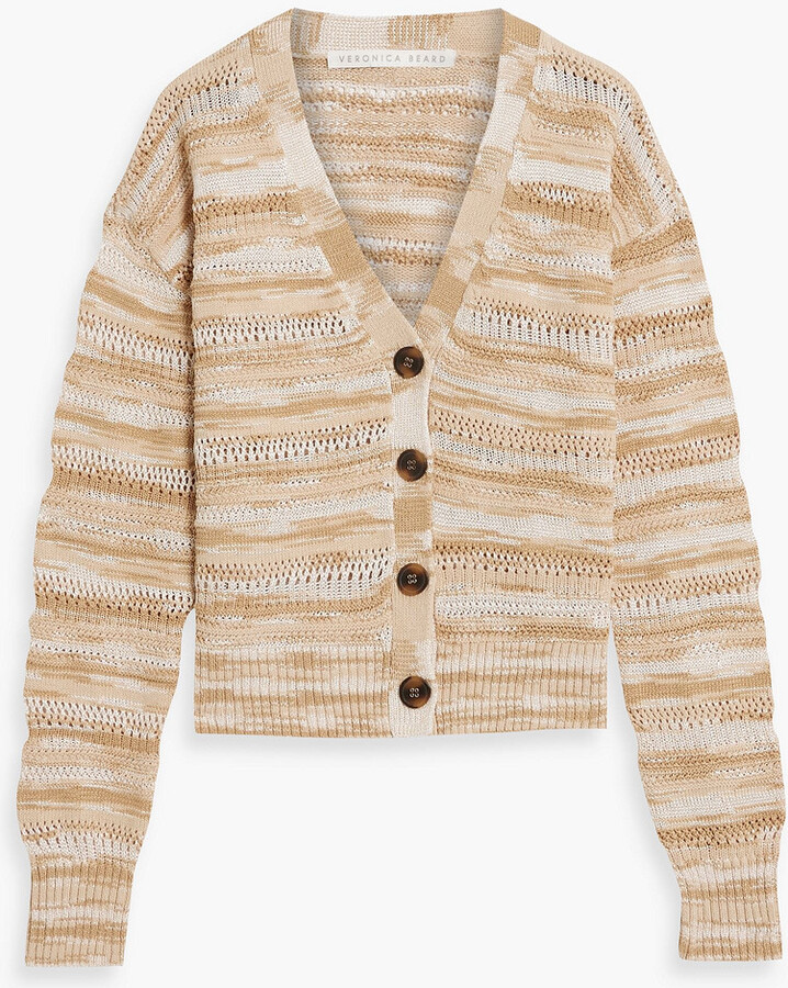 Veronica Beard Goliad marled crochet-knit cardigan - ShopStyle