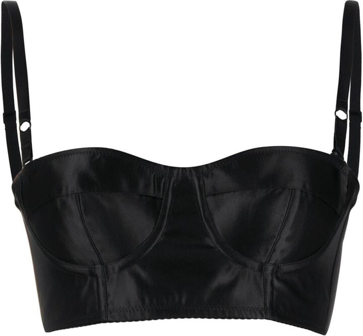 Dolce & Gabbana Satin bralette top - ShopStyle Bras