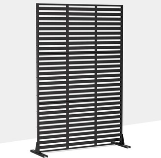 Neutypechic Metal Outdoor Privacy Screen Freestanding Patio Decorative ...
