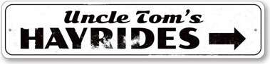 Lizton Sign Shop, Inc Hayrides Aluminum Sign - ShopStyle Decor