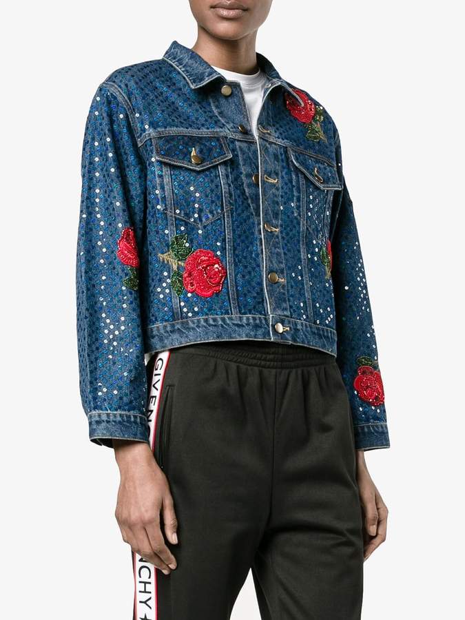 Ashish sequin embellished denim jacket - ShopStyle