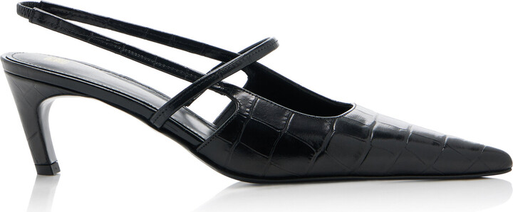 Totême The Sharp Leather Slingback Pumps - ShopStyle