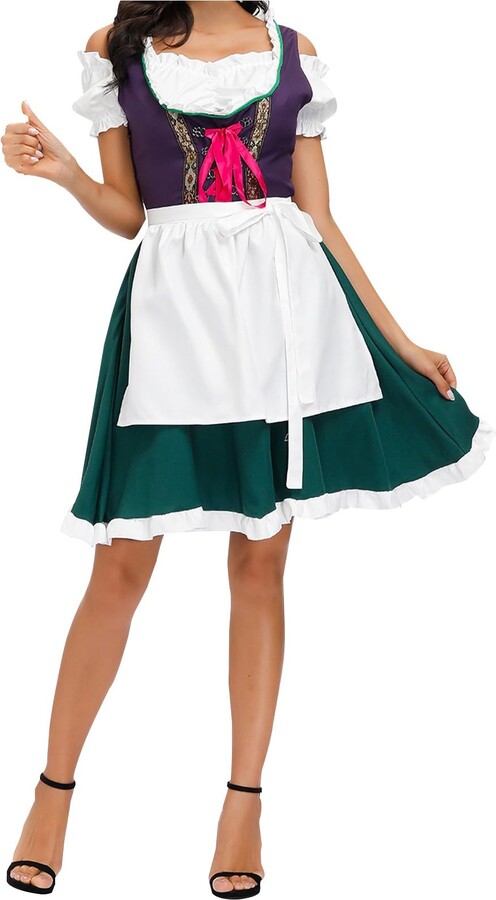 Generic Costume Dress Women's Stage Costume Dress Dirndl Short Costumes ...