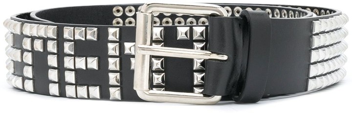 Vetements Studded Logo Belt - ShopStyle