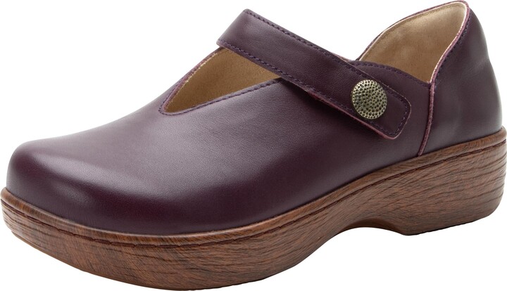 Alegria by PG Lite Alegria Women's Opheliah Comfort Shoes V-Cut Leather Mary Jane Wino Forever 7 ...