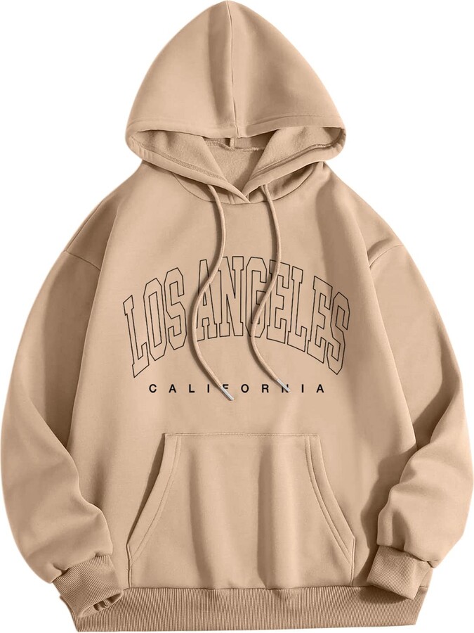 Generic Los Angeles Print College Hoodies for Men Preppy Letter Vintage ...