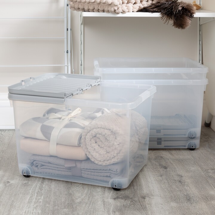 Wham Set of 3 Wheeled Boxes & Lids, 44L Grey - ShopStyle Food Storage ...