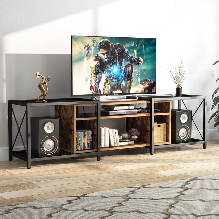 Bluebell TV Stand for TVs up to 85 Inch, 3-Tier TV Console Table with ...