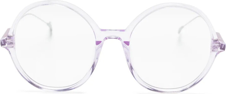 Eyepetizer Soleil round-frame transparent glasses - ShopStyle Sunglasses
