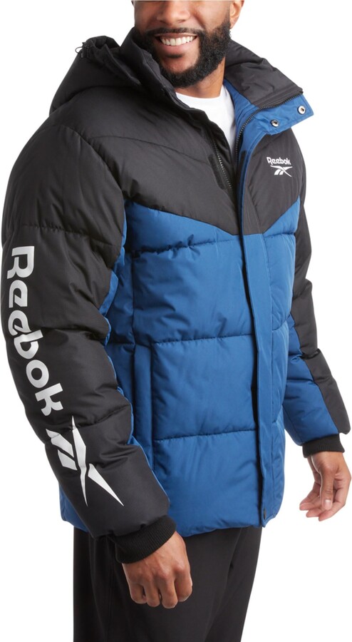 Reebok Men's Winter Jacket - Heavyweight Quilted Puffer Parka Coat ...