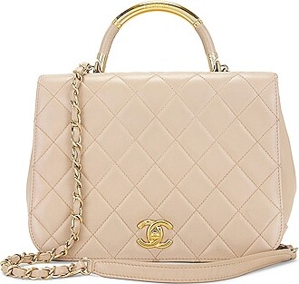Chanel 2017 Matelasse Carry Chic Flap Bag in Beige - ShopStyle