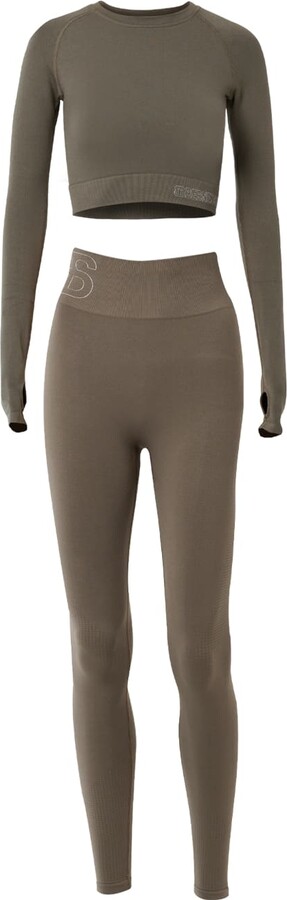 Women's Bernessi Monsoon Grey Long Top-Leggings Set - ShopStyle Leggings