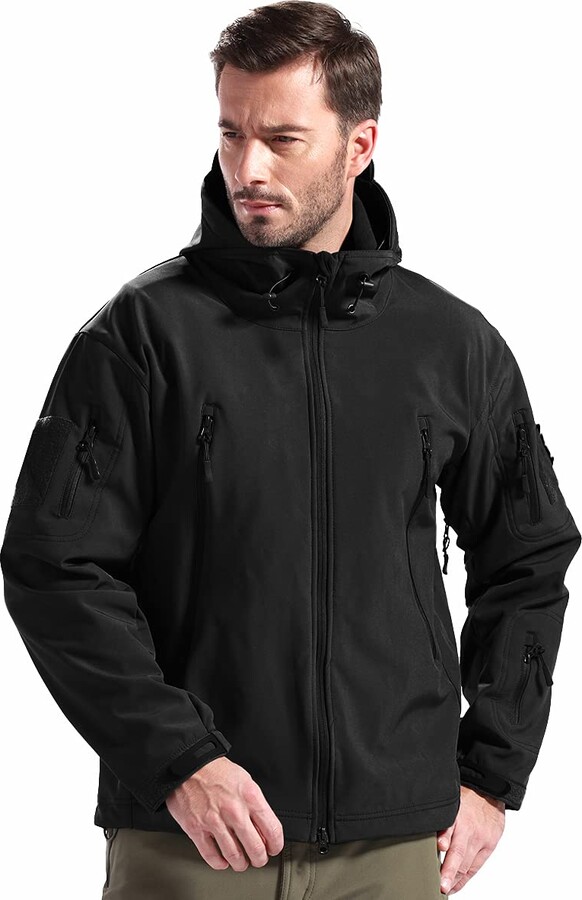 FREE SOLDIER Mens Winter Waterproof Jacket Tactical Military Softshell ...