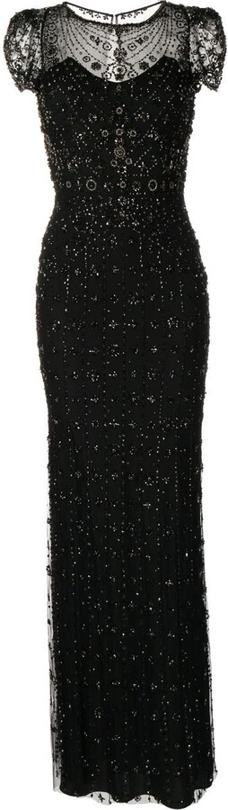 Jenny Packham Clarissa crystal-embellished gown - ShopStyle Evening Dresses