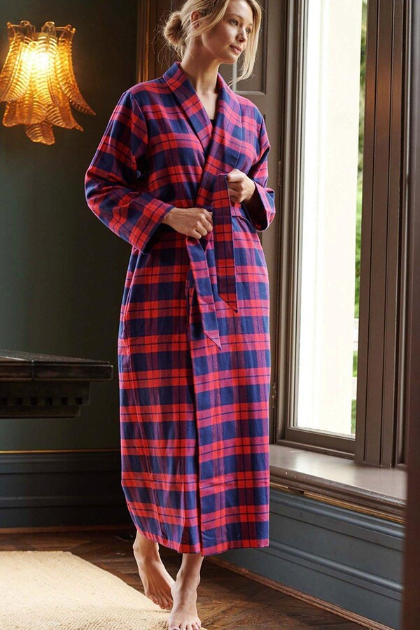 British Boxers 'Dumbarton' Tartan Brushed Cotton Dressing Gown ...