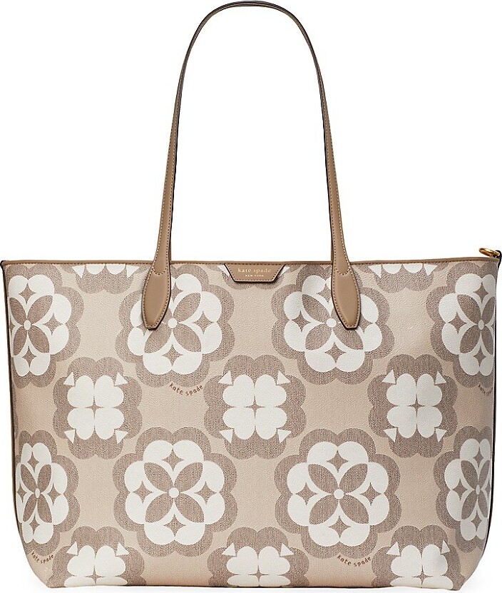 Kate Spade Oversized Spade Flower Monogram Coated Canvas Tote - ShopStyle