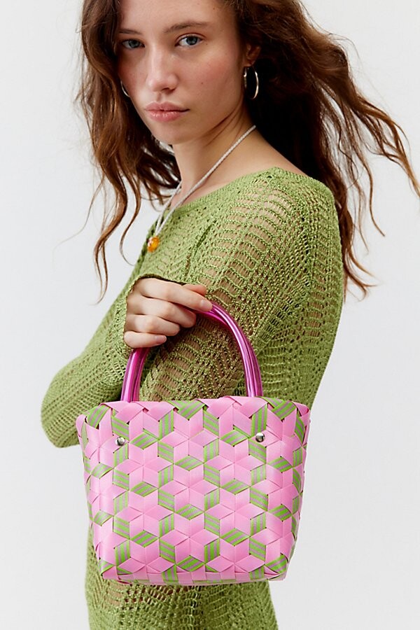 BDG Woven Mini Tote Bag in Pink Pop - ShopStyle