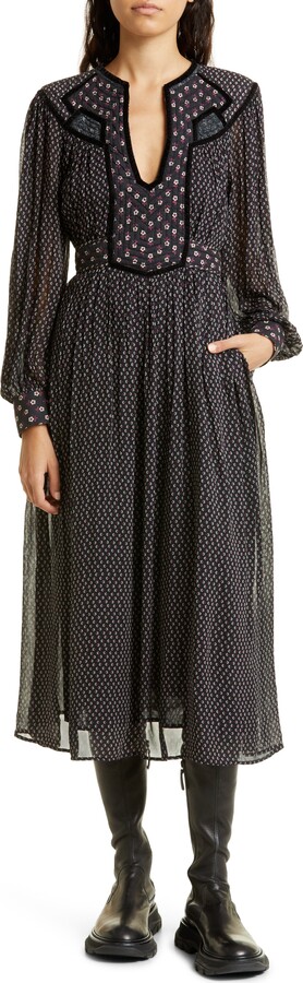 Sea Alani Floral Long Sleeve Midi Dress - ShopStyle