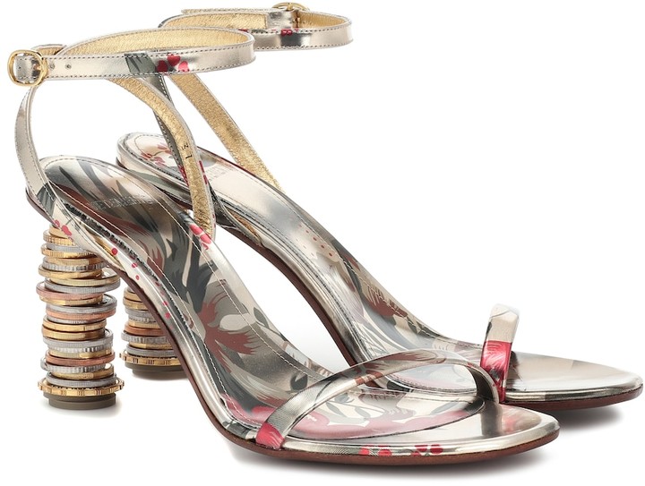 Vetements Money leather sandals - ShopStyle