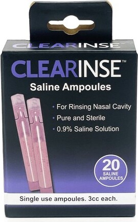 CLEARinse Nasal Aspirator Nasal Congestion Relief - Saline Ampoules ...
