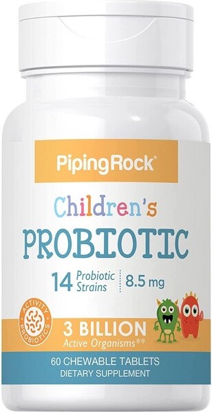 Piping Rock Probiotics for Kids | 60 Chewable Tablets | Natural Berry ...