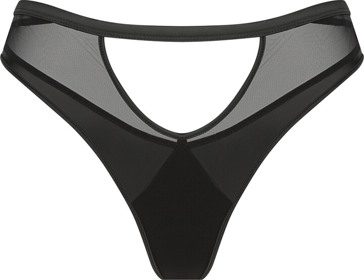 RAVEN+ROSE - West Half Moon Cut-Out Mesh G-String - ShopStyle Thongs