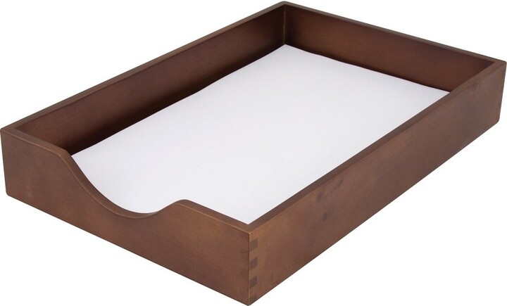 Carver Walnut Finish Solid Wood Desk Trays - ShopStyle Home Office ...