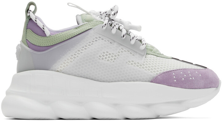 Versace White Chain Reaction Sneakers - ShopStyle