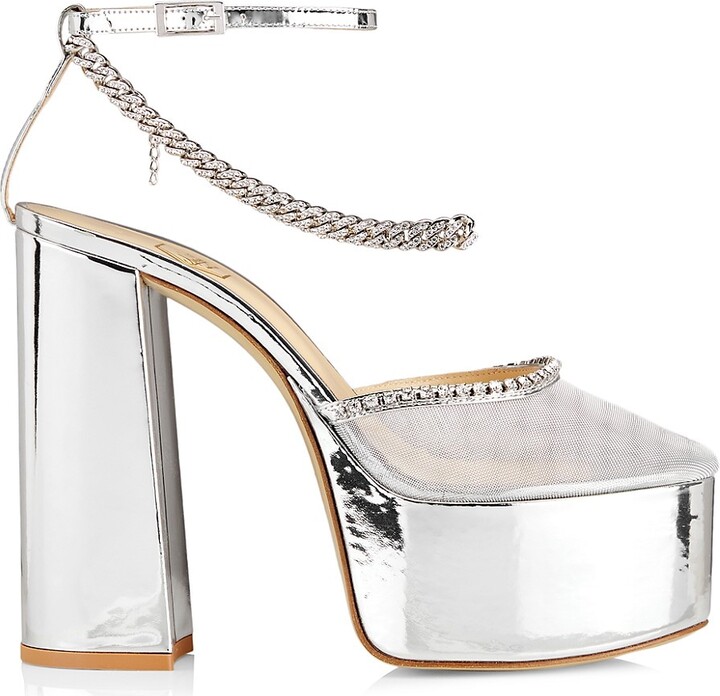 Nalebe Stellar Metallic Leather Platform Sandals - ShopStyle