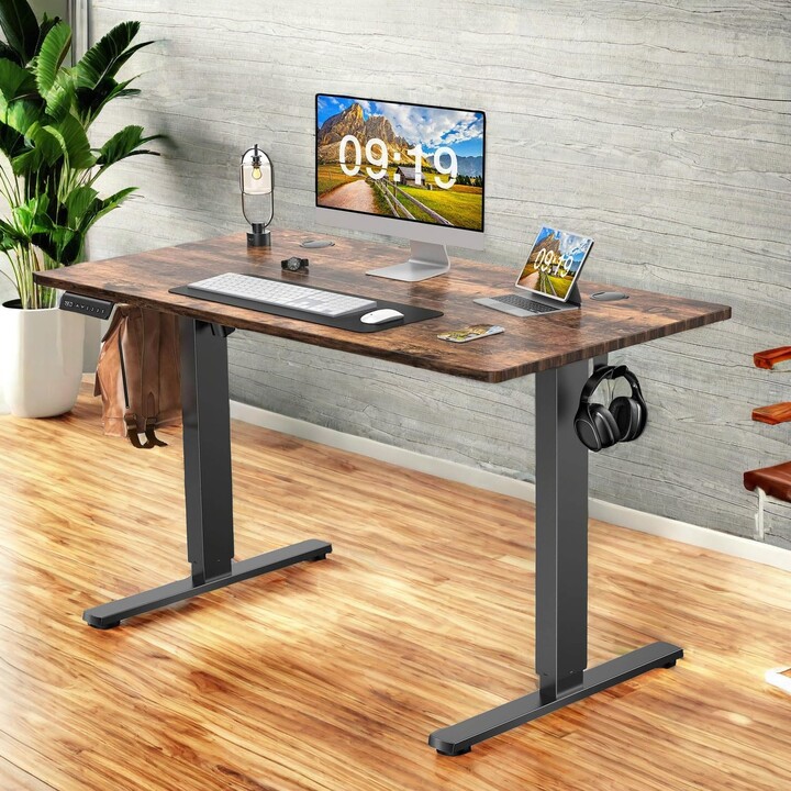 NicBex Home Office Desk 47'' x 23" Electric Height Adjustable Standing ...