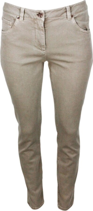 Brunello Cucinelli Logo-Patch Skinny Jeans - ShopStyle