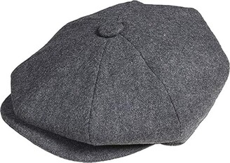 Selfway Mens Newsboy Caps Peaky Flat Cap Herringbone Tweed Wool 8 Panel ...