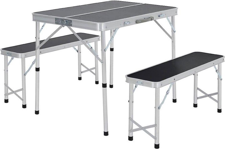 Living and Home Portable Folding Camping Dining Table Set - ShopStyle