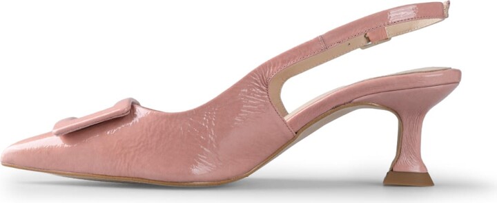 Alura Pink / Purple Alena Pink Cutout Shoes With Thin Heel In Glossy ...