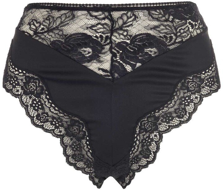 Saint Laurent Scallop Lace High-Rise Briefs - ShopStyle Panties