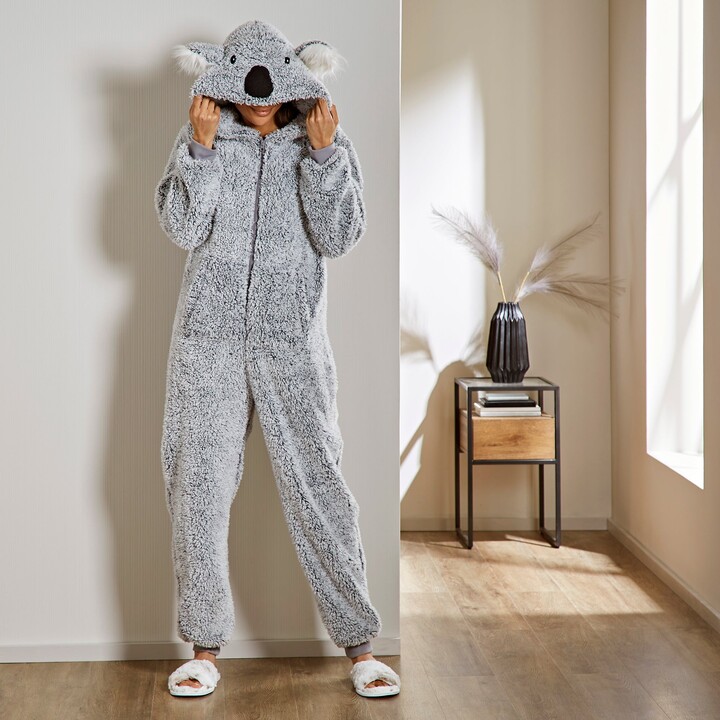 Dunelm Koko the Koala Onesie Grey/Black - ShopStyle Robes