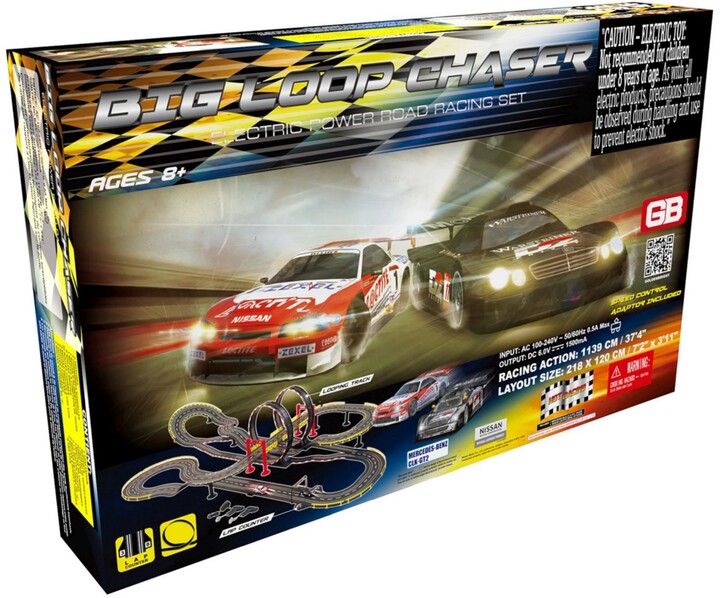 Golden Bright Big Loop Chaser Road Racing Slot Car Set - Electric ...