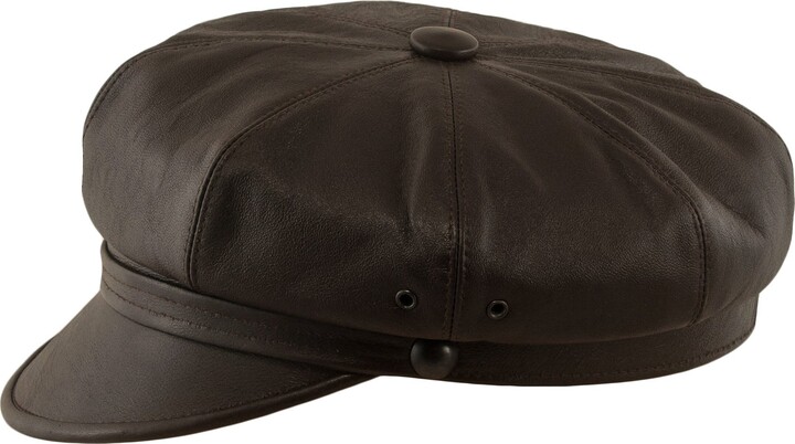 Sterkowski Vintage Harley Style Hat Leather 58 cm Brown - ShopStyle