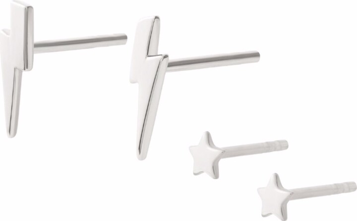 Cartilage Cartel - Star Struck Ear Stacking Set Silver - ShopStyle